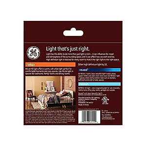 GE Relax LED Light Bulbs, 60W, Soft White Candle Lights, Clear Decorative Bulbs, Medium Base (4 Pack)