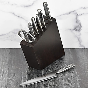 Global 8 Piece Knife Set with Walnut Block