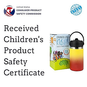 Personalized Water Bottle For Kids - Small 12oz BPA Free Custom Insulated Stainless Steel Bottle for School w/Name for Girl or Boy - w/Reusable Straw (Pink)