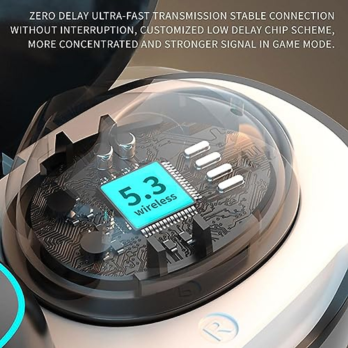 Hybrid Active Noise Cancelling Wireless Earbuds, in Ear Headphones IPX7Waterproof Bluetooth 5.3 Stereo Earphones, Immersive Sound Premium Deep Bass Headset Pro