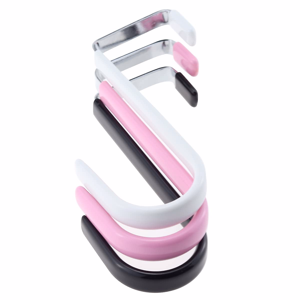 ZningEsxi Metal Hanging Door Hook 2 pcs Over The Door Christmas Wreath Hooks Towel Hanger for Coat Hangers Organizer Bathroom Pants Cubicle - Black