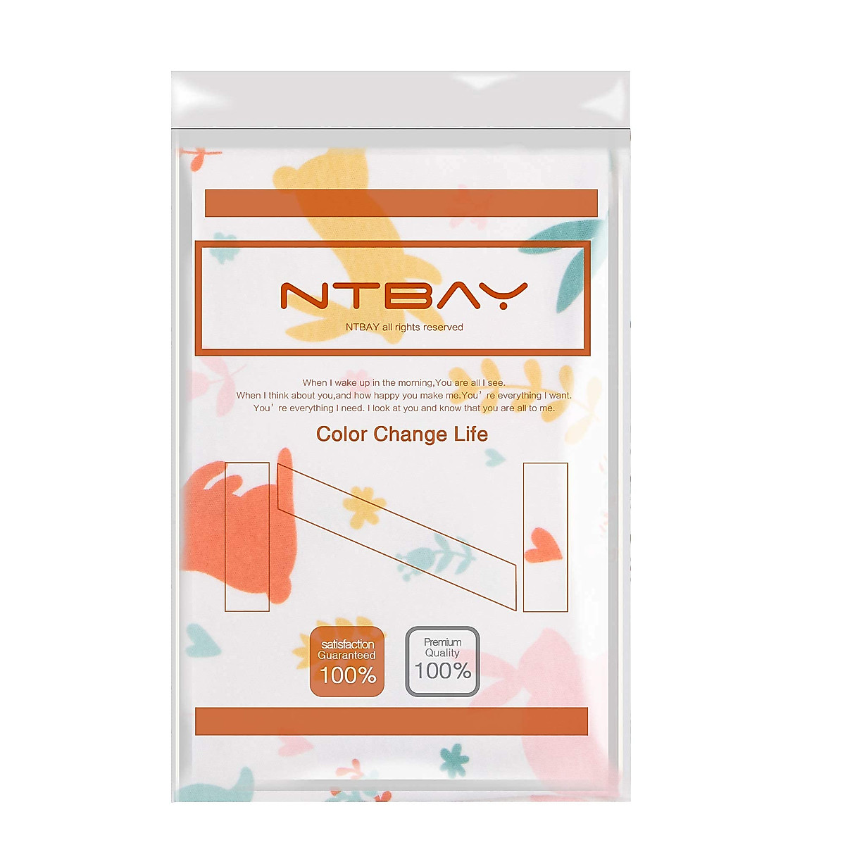 NTBAY Organic Cotton Toddler Pillowcases - Super Soft & Breathable Jersey Cotton Toddler Pillow Cases, 13”x18” Pillow Cases with Envelope Closure, Rabbits