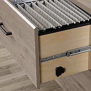 Sauder Summit Station 2-Drawer Lateral File Cabinet, L: 33.86" x W: 20.87" x H: 29.02", Laurel Oak