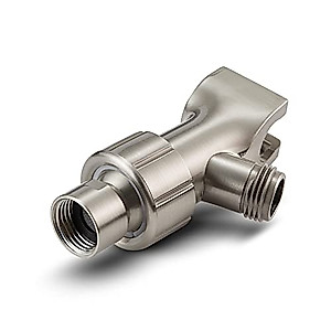 Couradric Handheld Shower Head, 6 Spray Setting High Pressure Shower Head with Brass Swivel Ball Bracket and Extra Long Stainless Steel Hose, Brushed Nickel, 5"