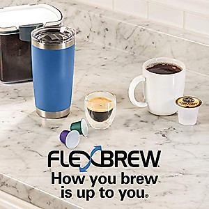 Hamilton Beach FlexBrew Trio 2-Way Coffee Maker, Compatible with K-Cup Pods or Grounds, Combo, Single Serve & Espresso Machine with 19 Bar Pump, 56 oz. Removable Reservoir, Black