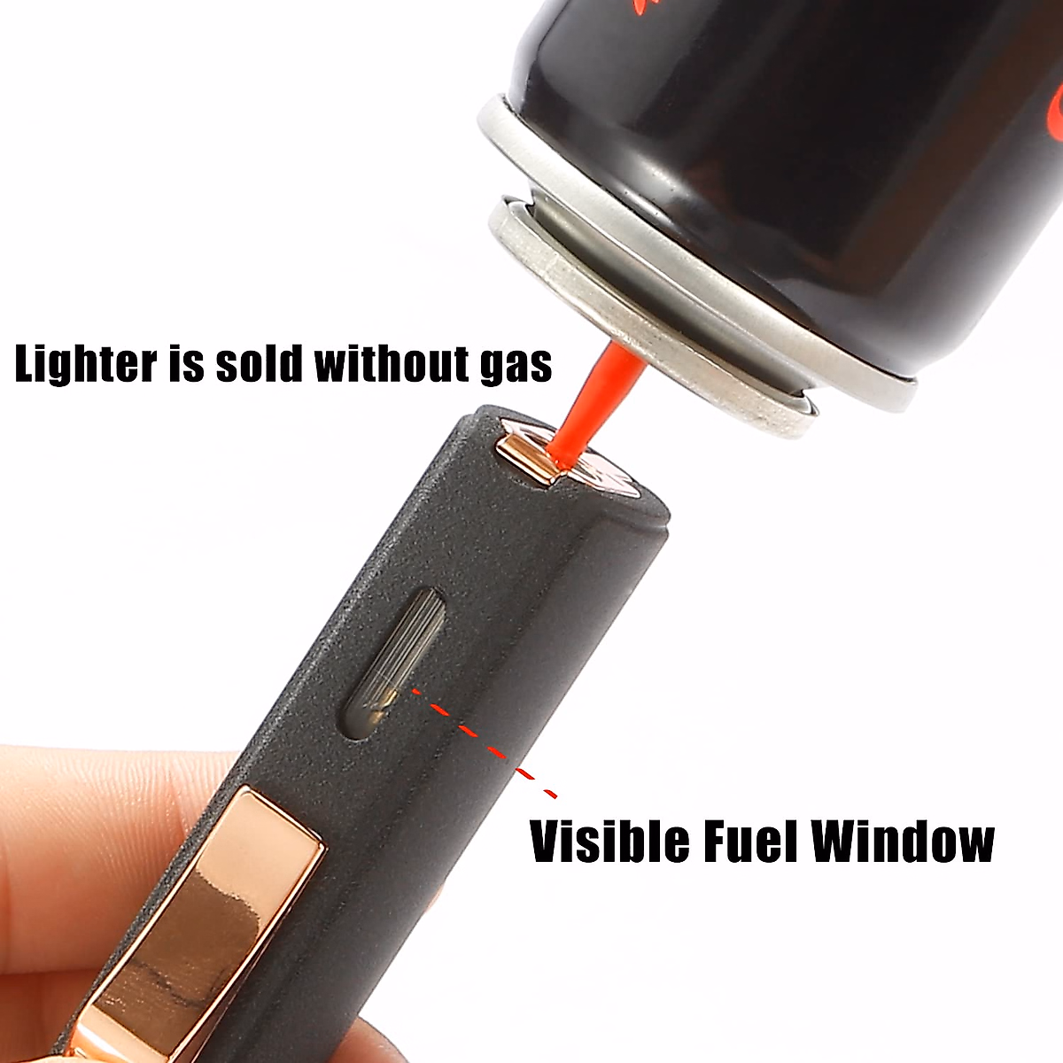 420 Carbon Steel 𝐂𝐮𝐭𝐭𝐞𝐫 and Lighter Set, Built-in 𝐏𝐮𝐧𝐜𝐡, Triple Jet Flame Butane Torch Lighter, Refillable Windproof Gas Lighter. Black. (Sold Without Gas)