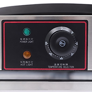 Commercial Electric Crepe Maker Machine, 2-Burner Crepe-Making Table Pancake Machine, Breakfast Griddle Hot Plate Cooktop, Pancake Maker 110V 16"