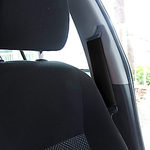 SUNTRADE Car Seat Belt Pad Cover kit,2-Pack Soft Car Safety Seat Belt Strap Shoulder Pad for Adults and Children (Black)