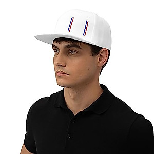 Fuck Kamala Harris and F Joe Biden Baseball Cap Flat Bill Hip Hop Style Classic Snapback Hat White