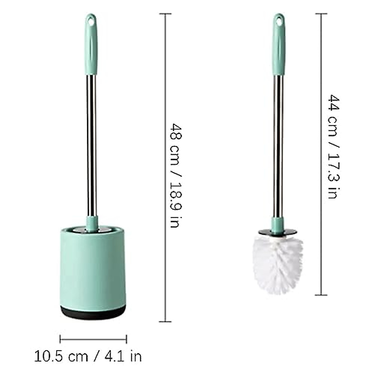 Creative Brush Toilet Brush Stainless Steel Long Handle Toilet Cleaner Brush Round Brush Head Toilet Bowl Brush and Stand