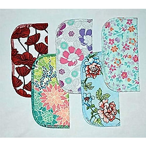 1 Ply Printed Flannel Little Wipes 8x8 Inches Set of 5 Flower Splash