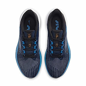 Nike Mens Air Winflo 9 Running Shoe, Obsidian/Dk Marina Blue-Black, 9.5 M US