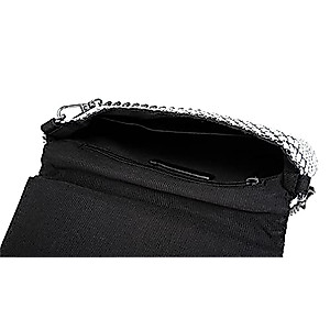 inOne Evening Handbag Purse Crossbody Party Wedding Nightclub Shoulder Bag for Women - Metal Sequins Silver