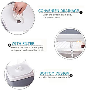 MontNorth Collapsible Basin Bucket,9L Collapsible Dishpan with Drain Plug for Kitchen Sink,5L Portable Foldable Small Plastic Water Supplies for Outdoor Garden Camping Fishing Car Wash(Sets of 2)