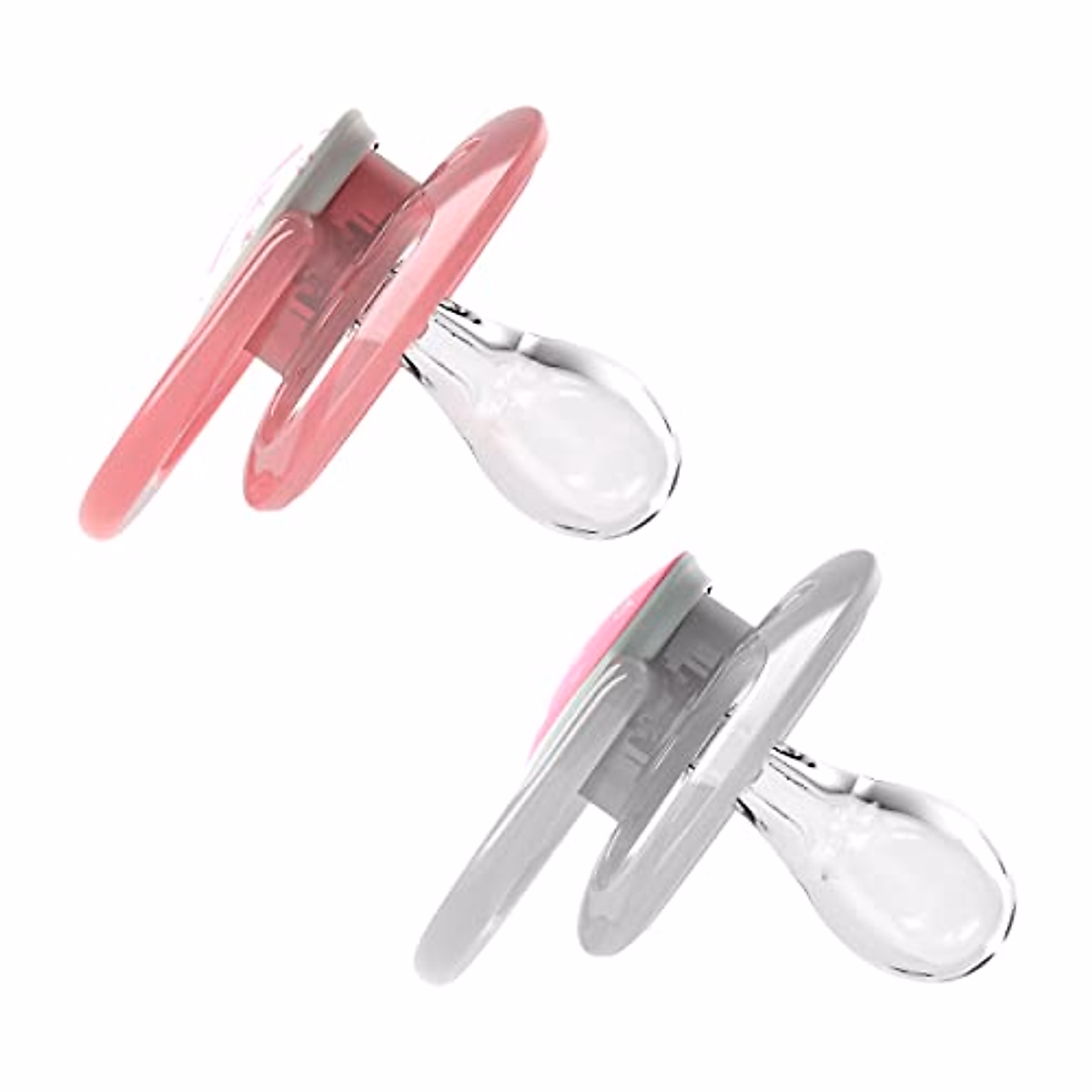 Dr. Brown's Advantage Symmetrical Pacifier with Air Flow, Pink Glow-in-the-Dark, 4-Pack, 6-18m