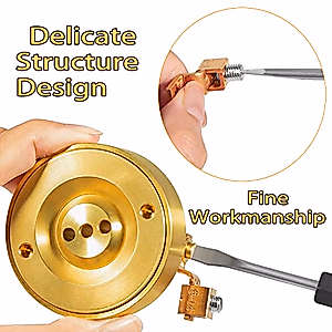 Deecaray Swimming Pool Spa Brass Deck Jet Fountain 3 Hole Nozzle with Ground Lug,Suitable for All Occasions of Fountains,Landscapes and Gardens