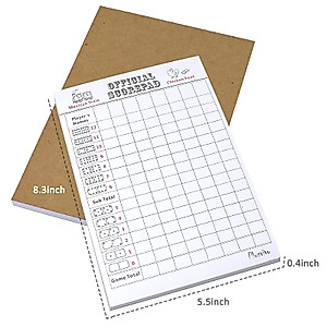 plusvivo Mexican Train Dominoes Accessories Set-Including a 7.89-Inch Wooden Mexican Train Hub up to 12 Players, 12 Metal Train Markers, and a 70-Sheet Mexican Train Score Pads