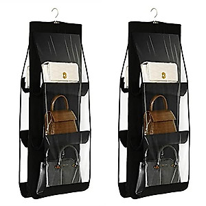 Andy's Orchids 2PACK Storage Hanging Bag Rotatable Hook Six Compartment Storage Bag Closet Hanging Bag Storage Bag