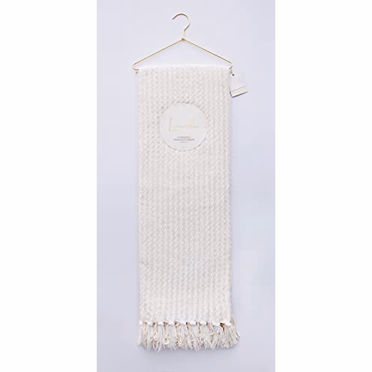 Lumina Lou Knitted 50"x70" Oversized Throw for Couch & Bed - Super Soft & Cozy Chenille Knit Decorative Blanket