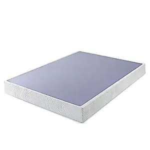 ZINUS Metal Box Spring with Wood Slats, 7.5 Inch Mattress Foundation, Sturdy Steel Structure, Easy Assembly, Full