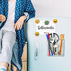 Lumanman Wall Mounted Marker Holder, Adhesive Dry Erase Marker Organizer, Acrylic Pen Holder with 2pcs 3M Transparent Tapes, Clear Pencil Holder for Whiteboard, Fridge, Locker, 1 Pack