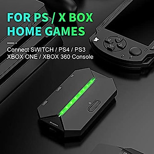 One Handed Gaming Keyboard and Mouse Combo,Rainbow Backlit 39 Keys Mechanical Feel Portable Mini Gaming Keypad+RGB Gaming Mouse+G6L LED Backlit Converter for Xbox One/Xbox 360/PS5/PS4/PS3/PC