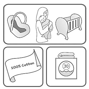 mimixiong 100% Pure Cotton Baby Blanket Extra Soft Cellular Neutral Swaddle Receiving Crib Blanket for Newborn Baby Boy Girl Size Ivory 30 x 40 inches