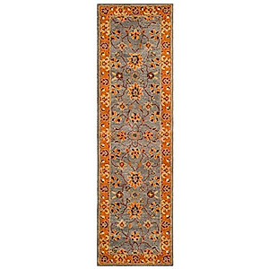 SAFAVIEH Heritage Collection 8' x 10' Blue/Orange HG401A Handmade Traditional Oriental Premium Wool Area Rug