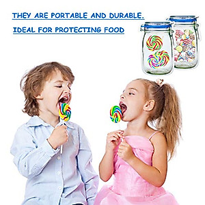 laffeya Candy Snacks Bag, Mason Jar Bags, 20 pack 1000ml 9.6x6.6inch Reusable Bags, Reusable Zip Bags Food Snack Storage Bag, Leakproof Snacks Zipper Sealed Display Bags