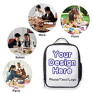 Fedalust Custom Backpack, Personalized Photo Bookbag School Backpack Lunch Box, Customize Travel Backpacks Back to School Accessories
