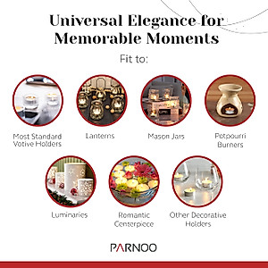 100 Pack Tealight Candles in Metal Cups - Clean, White Unscented Tealight Candles with 4.5 Hour Long Burning Time - Votive Candles Bulk for Romantic Dinner, Weddings, Spa & Hotels by PARNOO