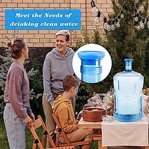 Jell-Cell 5 Gallon Water Jug Cap Silicone - Reusable Water Bottle Caps for 55mm No-Splash,No Leak and Spill Replacement Cap,3 Pack