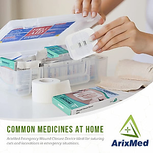 Zip Sutures Butterfly Bandaids, 4 Sets Emergency Wound Closures Device - Surgical Quality Laceration Repair Kit Without Stitches, Quick Clot Zip Sutures Laceration Kit