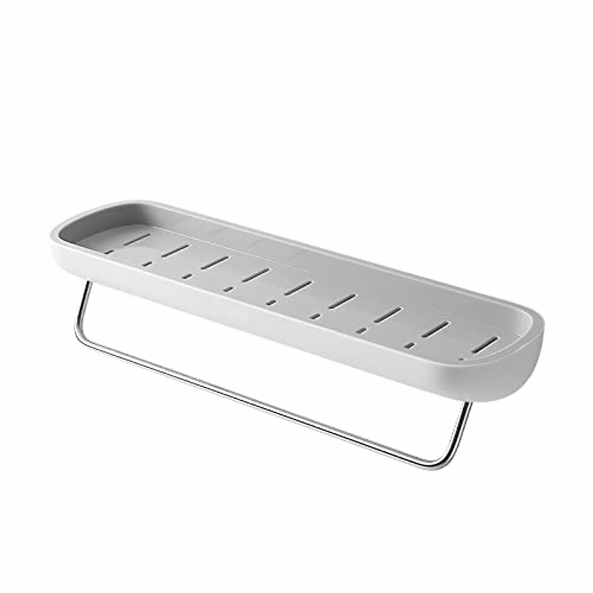 Guanniao Floating Shelves Bathroom Shelf Organizer Wall Mounted Shampoo Spices Shower Storage Rack Holder Bathroom Accessories (Classic Grey)