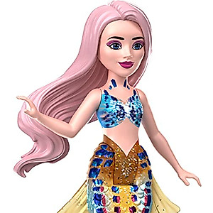 Disney The Little Mermaid Ariel and Sisters Small Doll Set, Collection of 7 Mermaid Dolls, Toys Inspired by The Movie