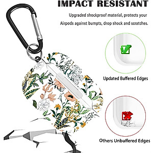 Olytop for Airpods 3rd Generation Case Flower, Cute Ladybugs Airpods 3 Case Cover Hard Skin Protective Cover Women Girl with Keychain for Apple Airpods 3 Gen Case - Flower/Cactus