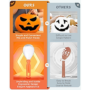 Halloween Pumpkin Carving Tools Kit: Professional Heavy Duty Pumpkin Carving Tools Set Kids Adult Jack O Lantern Pumpkin Carving Kit with Stencils, Halloween Pumpkin Decorating Carver Kit Party Favors