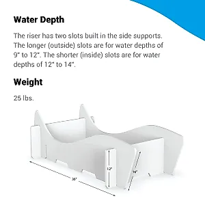 Aqua Outdoors in-Pool Chaise Riser (White)