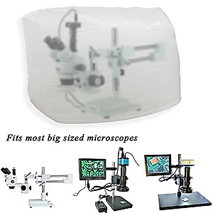 Microscope Dust Cover Compatible with 3.5X-180X, 3.5X-90X, SW-3T24Z - Lab lensmeter Instruments Accessories, PVC, Extra Large, 31.1"x23.2"x20.5"