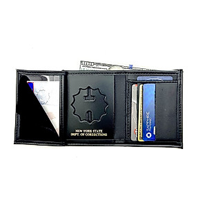 Perfect Fit Shield Wallets New York State Corrections Hidden Badge Wallet Black (Cutout PF27)