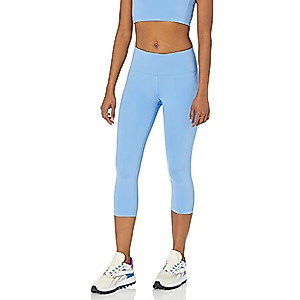 Amazon Essentials Women's Active Sculpt Mid Rise Capri Legging, French Blue, Large