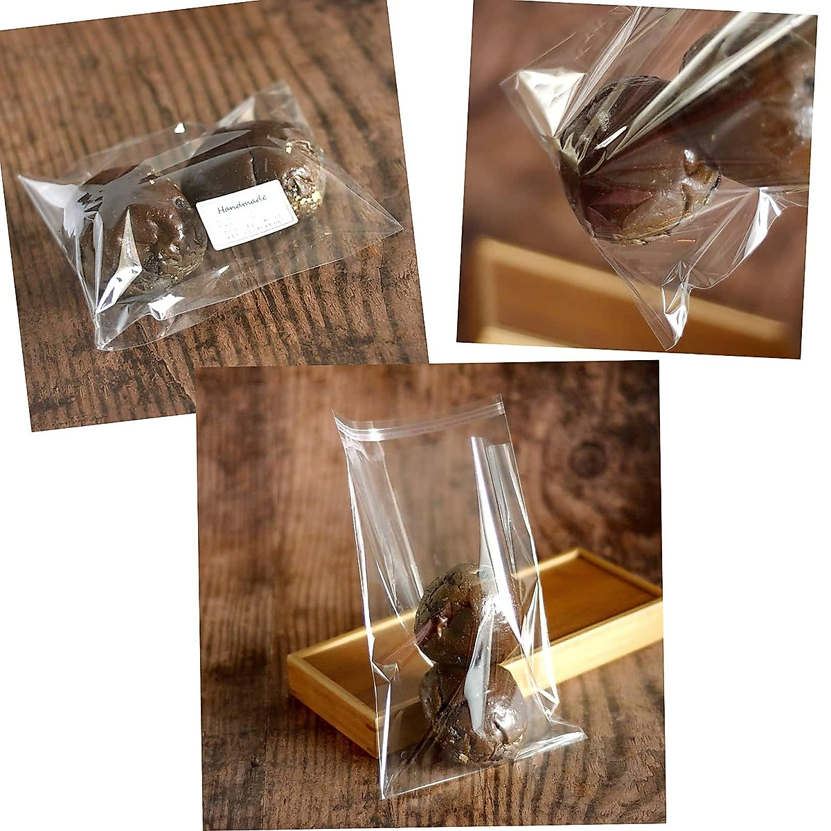 Yotelab Self Sealing Cellophane Bags,4x9 Inch Clear Resealable Cellophane Bags Self Adhesive for Packaging Packaging Gifts, Products,100 Pcs