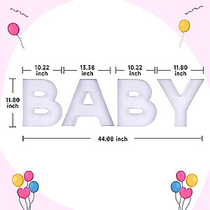 VLN DESIGNS Baby Letter Boxes - Gender Reveal Decor, Fillable Cardboard Letters for Charcuterie Boards, Baby Shower Decorations