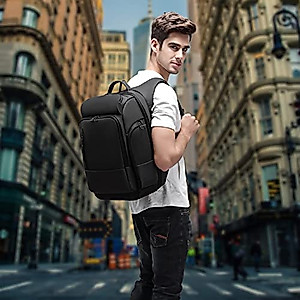 GYakeog Backpack for Traveling on Airplane, Travel Backpack for Men Women 17.3 inch Laptop Backpack large Travel Backpacks Carry on Work Backpack Waterproof Charge Antitheft Black
