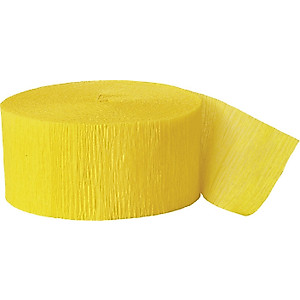 Yellow Crepe Crepe Paper Roll Streamer - 81 ft (Pack Of 1) - Perfect For Parties, Decorations & Events