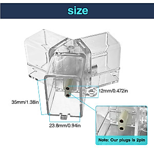 2 Pack Hexagon Garage Light Connectors 120° Y-Connector 2 Pin 3 Way for LED Garage Light Copper Pin DIY Hexagon Light Accessories Replacement/Spare for Honeycomb Lighting Systems (Y Connector 2pack)