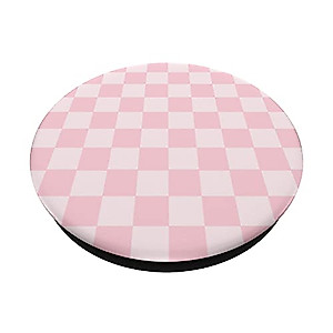 Classic Checkered Checker Checkerboard Blush Pink Pattern PopSockets Swappable PopGrip
