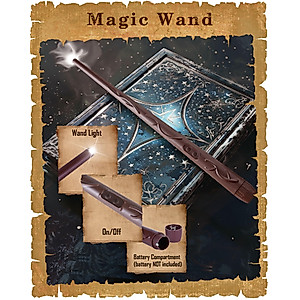 Amagic Batteries Included Floating Candles with Wand Remote, 12pcs Flickering Warm Light Flameless Taper Candles, Magic Hanging Candles with Base for Birthday Party, Halloween Decorations