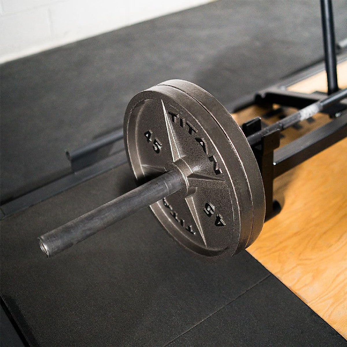 Titan Fitness Full Deadlift Barbell Jack Stand, 2000 LB Capacity, Elevated Lift for Easy Loading and Unloading Barbell Weight Plates, Weight Training, Deadlift Exercises, Powerlifting, Home Gym