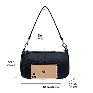 NIUEIMEE ZHOU Small Shoulder bag with 2 Removable Straps Cross Body Clutch Purse Handbag for Women